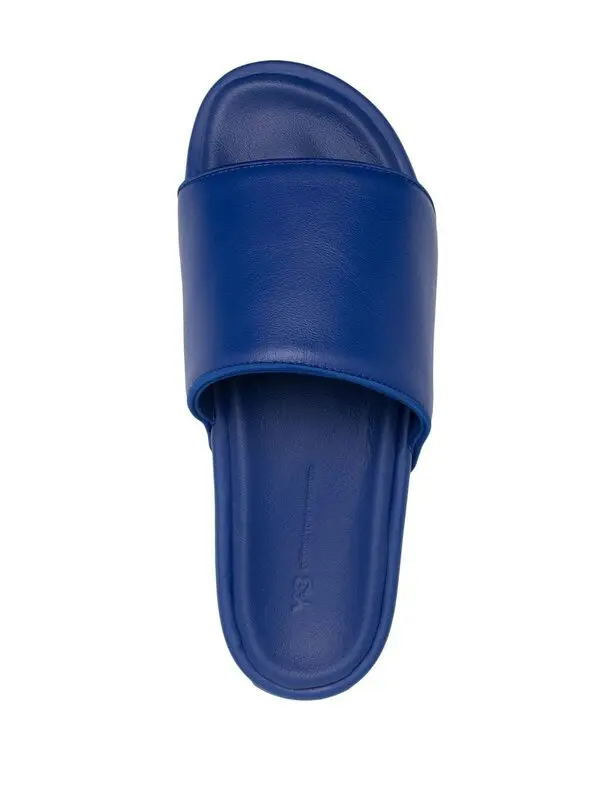 Y3 Flatform Logo-patch Slides - Blue