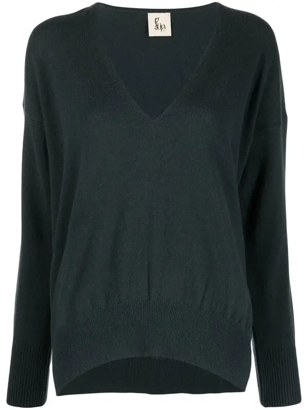 PAULA V-neck Cashmere Jumper - Green