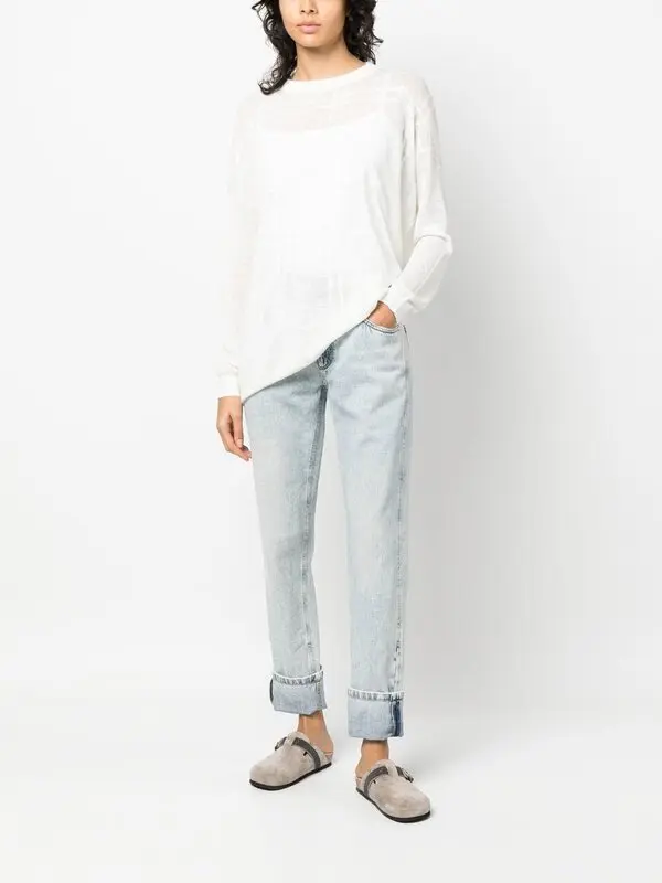 Brunello Cucinelli Roll-cuff Straight-leg Jeans
