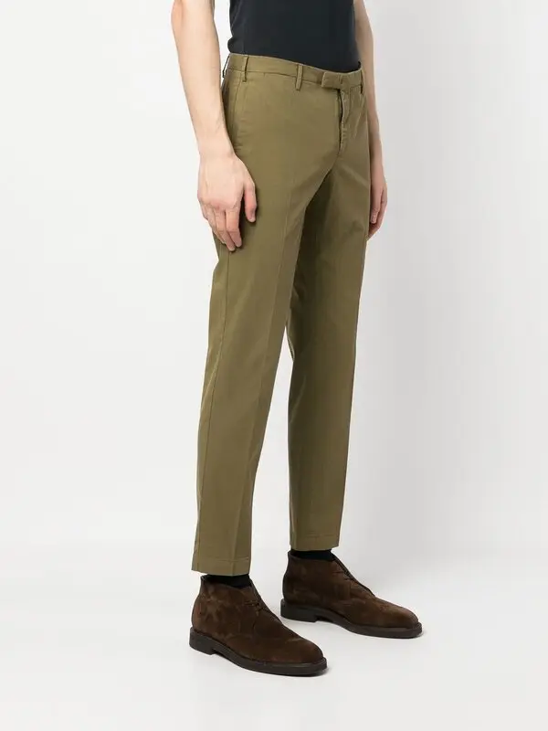 PT TORINO Straight-leg Stretch-cotton Trousers - Green