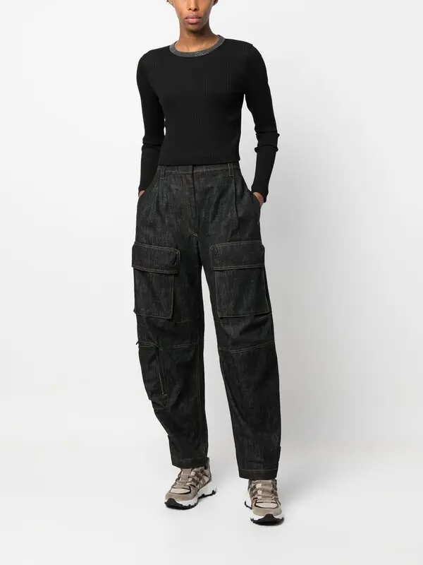 Brunello Cucinelli High-waisted Cargo Jeans