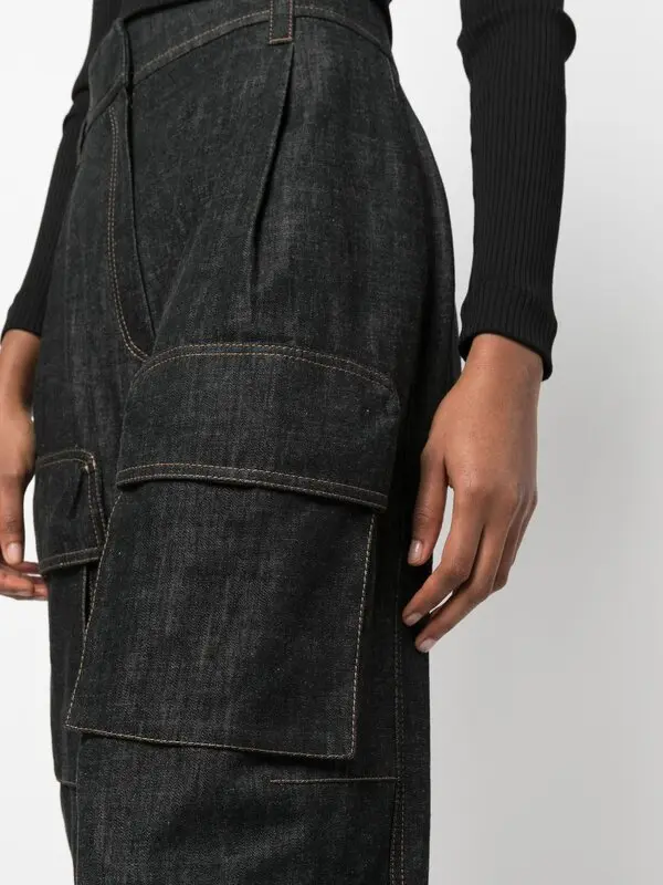 Brunello Cucinelli High-waisted Cargo Jeans