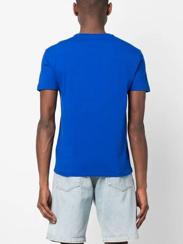 Polo Ralph Lauren Embroidered-logo Short-sleeve T-shirt - Blue
