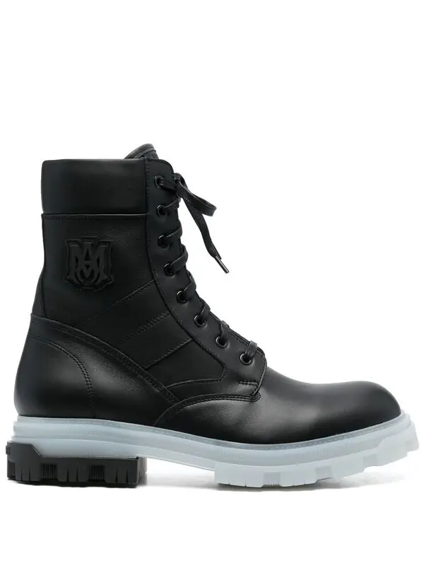 Amiri Logo Patch Combat Boots
