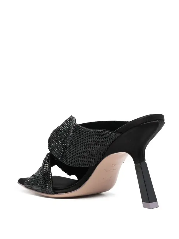 SEBASTIAN MILANO 100mm Crystal-embellished Sandals - Black