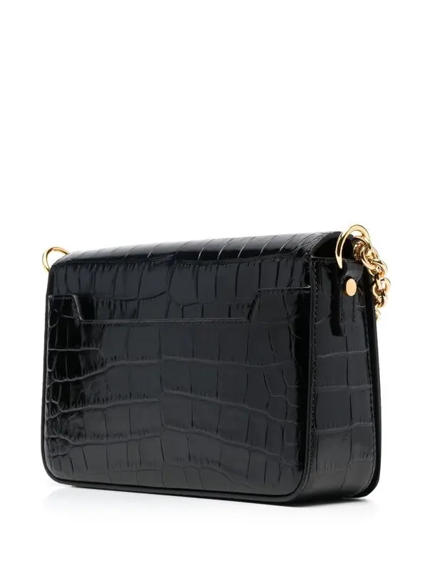 TOM FORD Crocodile-effect Leather Shoulder Bag