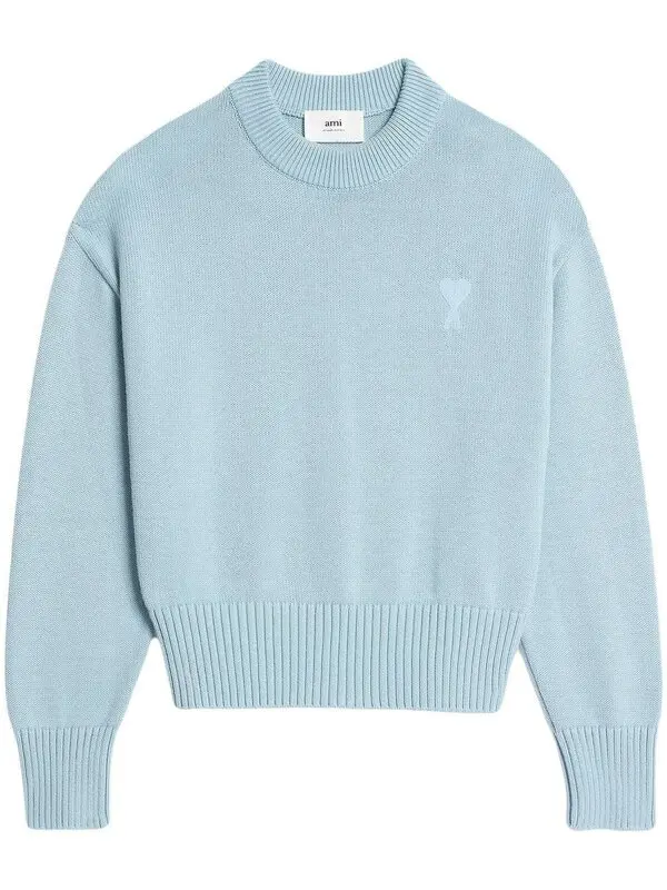 AMI Paris De Coeur Embroidered Sweater