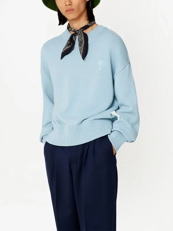 AMI Paris De Coeur Embroidered Sweater
