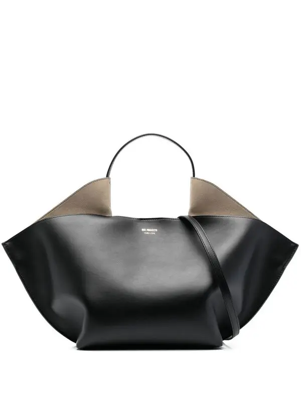 REE PROJECTS Medium Leather Tote Bag - Black