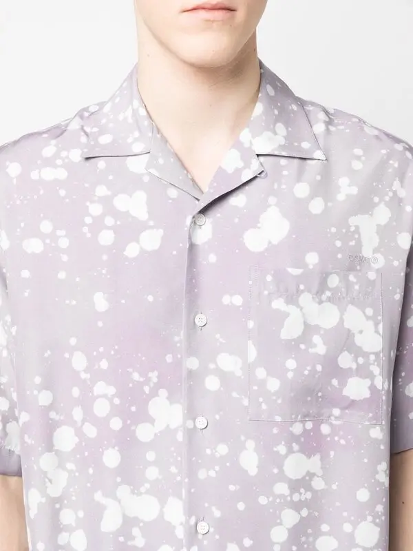 OAMC Kurt Splatter Short-sleeve Shirt - Purple