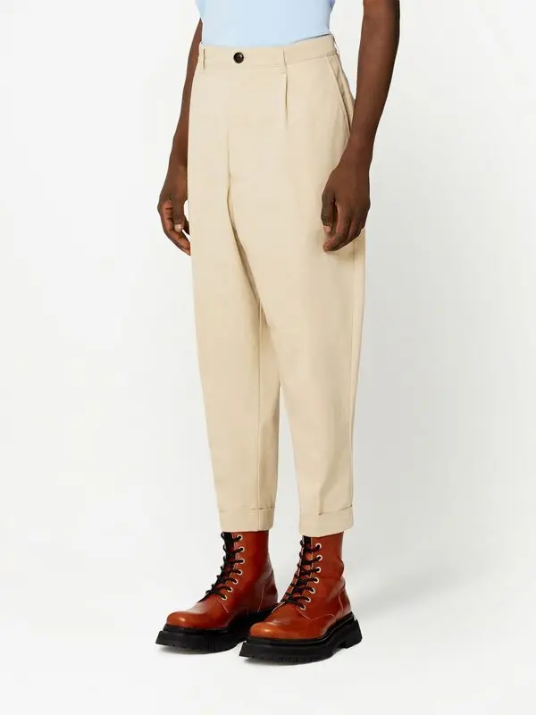 AMI Paris Drop-crotch Cropped Trousers