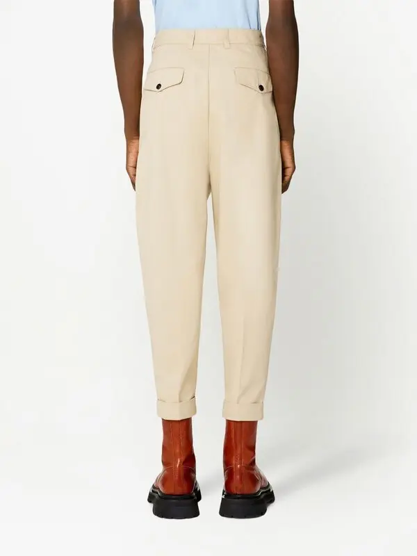 AMI Paris Drop-crotch Cropped Trousers
