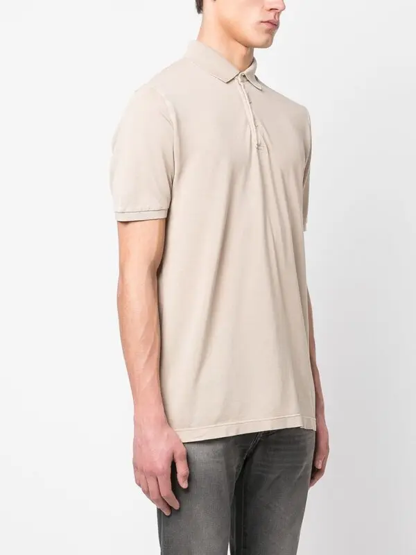 Fedeli Short-sleeve Polo Shirt - Neutrals
