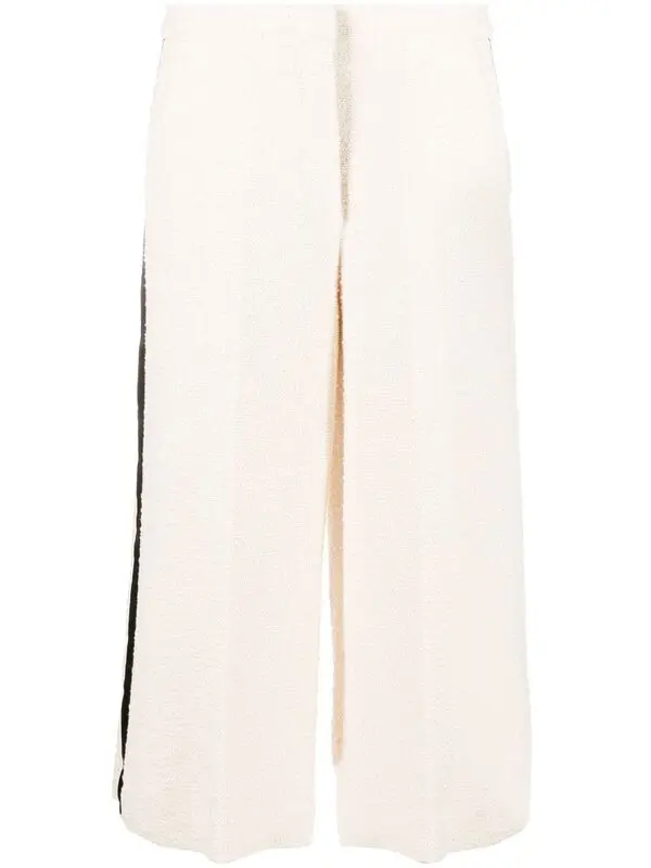 SEMICOUTURE High-waisted Cropped Trousers - Neutrals