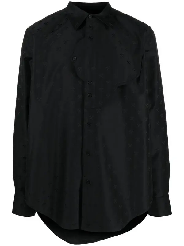 GMBH Hammer-jacquard Button-up Shirt