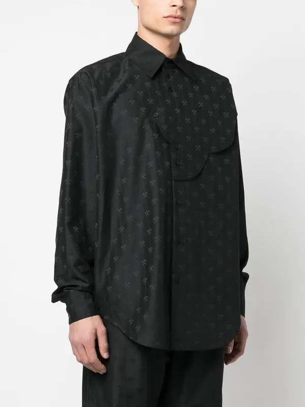 GMBH Hammer-jacquard Button-up Shirt
