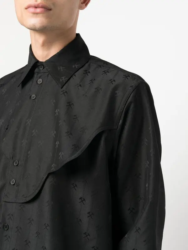 GMBH Hammer-jacquard Button-up Shirt