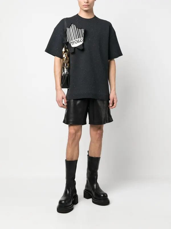 JW Anderson Barcode-motif Crew-neck T-shirt - Grey
