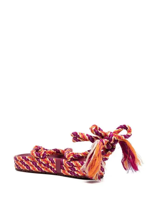 Isabel Marant Erol Tasselled Rope Sandals - Orange