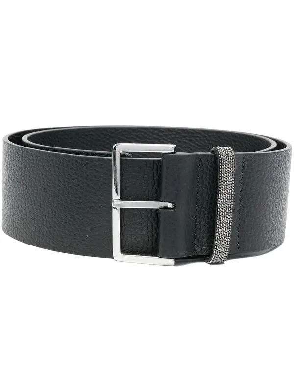 Fabiana Filippi Grained-leather Wide Belt - Black