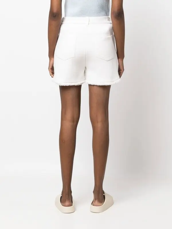 BARRIE Fringe-detail Shorts - White