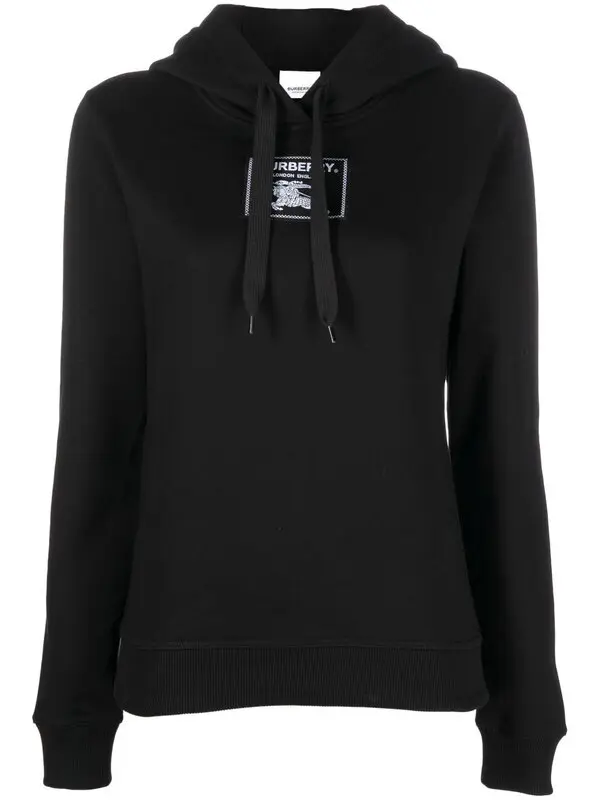 Burberry Logo-patch Pullover Hoodie