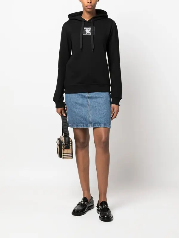 Burberry Logo-patch Pullover Hoodie