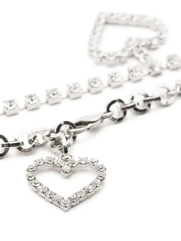 Alessandra Rich Crystal Heart Pendant Necklace