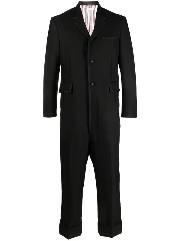 Thom Browne Suit-style Wool Jumpsuit - Black