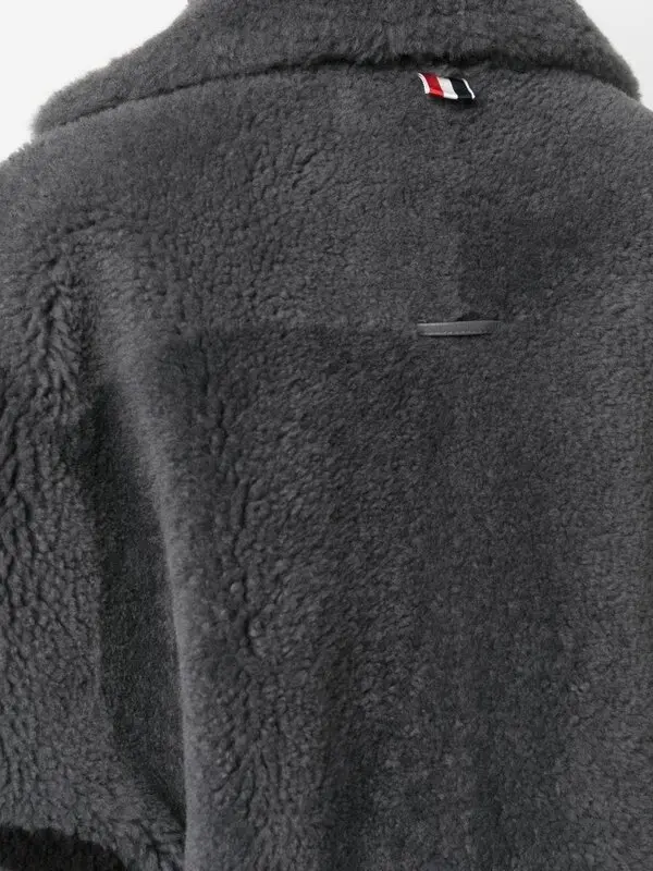 Thom Browne 4-bar Stripe Shearling Jacket