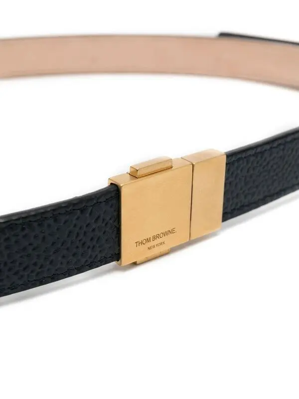 Thom Browne Pebbled Leather Belt - Blue