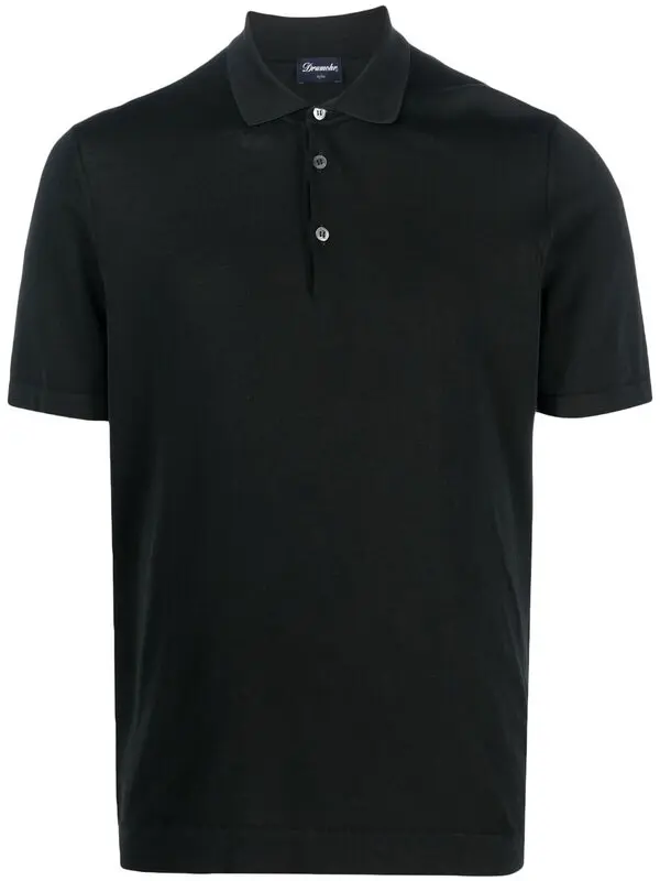 DRUMOHR Button-placket Polo Shirt - Black