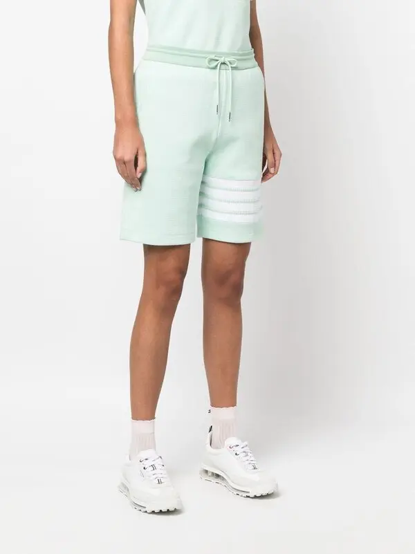 Thom Browne 4-bar Stripe Shorts - Green