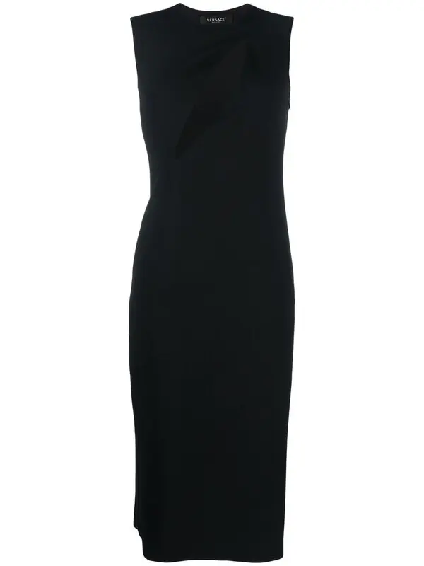 Versace Cut-out Midi Dress - Black
