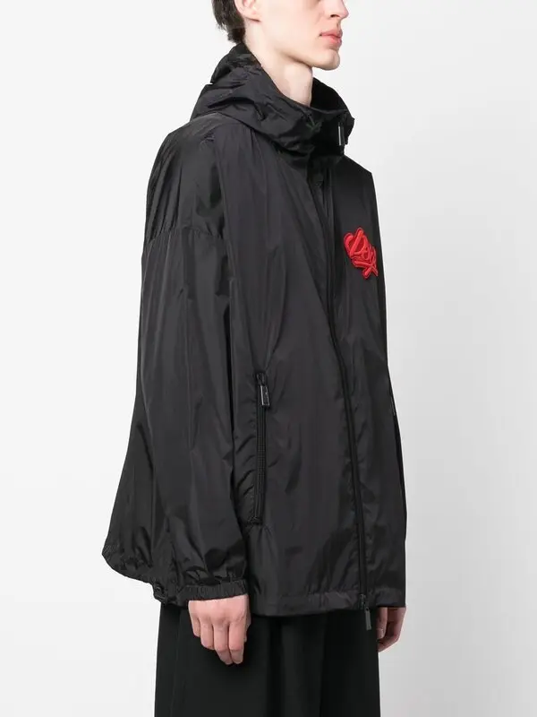 Dsquared2 Chest Logo-patch Hooded Jacket - Black