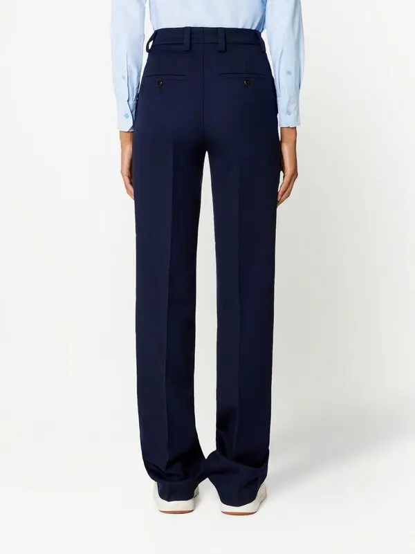 AMI Paris High-waisted Wool Trousers