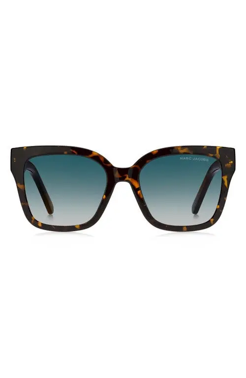 Marc Jacobs 53mm Square Sunglasses - Havana/blue Shaded