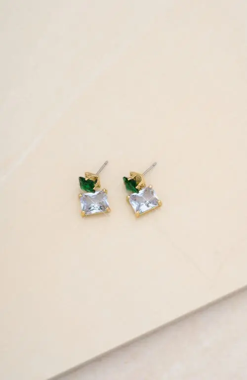 Ettika Crystal Square Drop Earrings