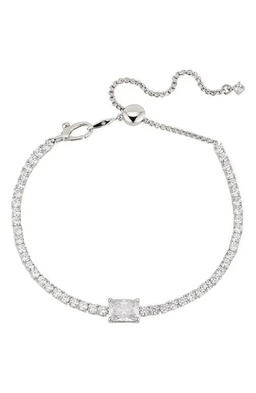 Nadri Emerald Cut Tennis Bracelet - Rhodium