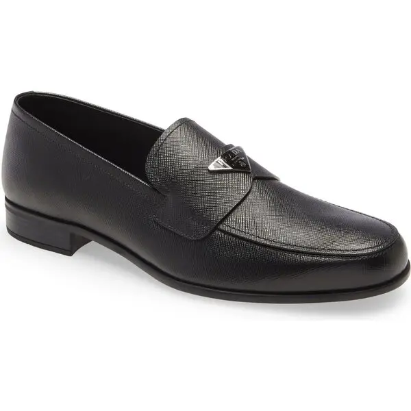 Prada Triangle Logo Loafer - Black