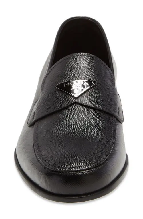 Prada Triangle Logo Loafer - Black