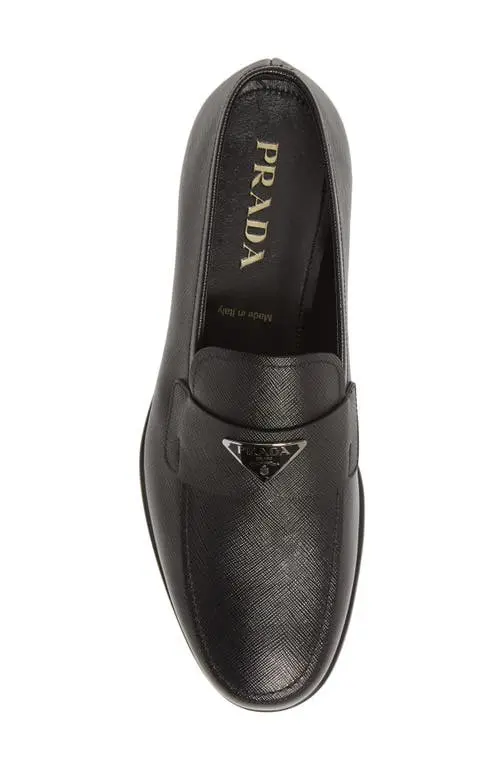 Prada Triangle Logo Loafer - Black