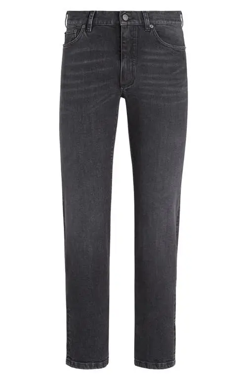 Zegna City Fit Stretch Denim Jeans - Grey