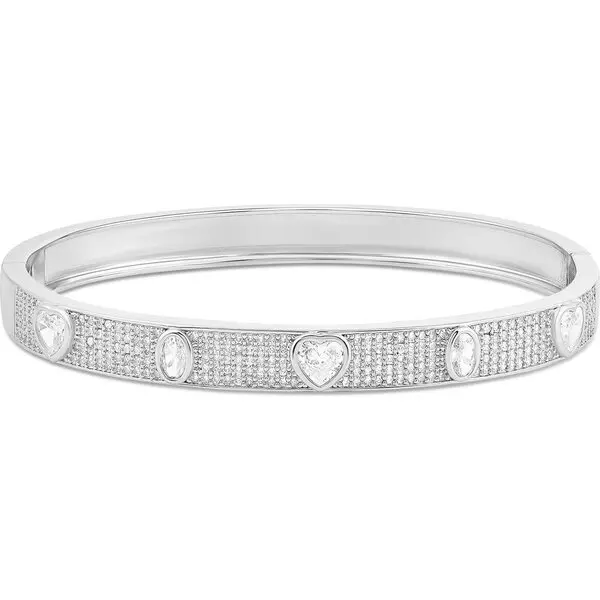 SHYMI Cubic Zirconia Bangle - Silver/white