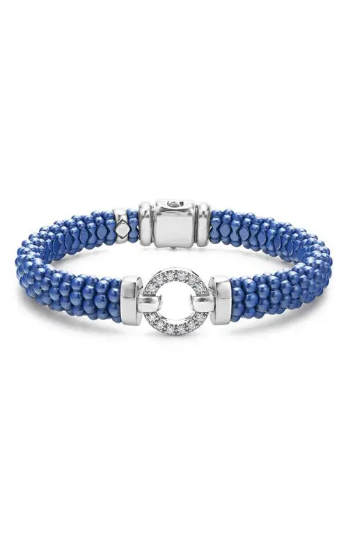 Lagos Caviar Diamond And Ceramic Bracelet - Marine