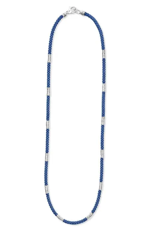 Lagos Caviar Ceramic Beaded Necklace - Blue