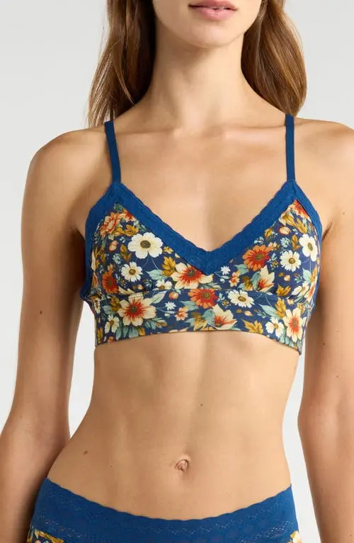 MEUNDIES Feelfree Lace Trim Plunge Bralette - In Bloom
