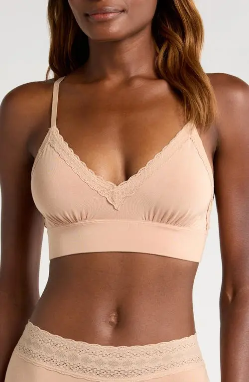 MEUNDIES Feelfree Lace Trim Plunge Bralette - Sand Dune