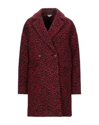 Liu Jo Felted Leopard-print Double-breasted Coat
