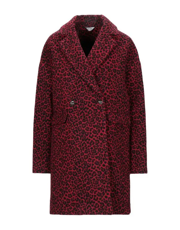 Liu Jo Felted Leopard-print Double-breasted Coat